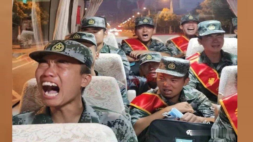 Viral video of crying Chinese soldiers as they proceed towards India ...