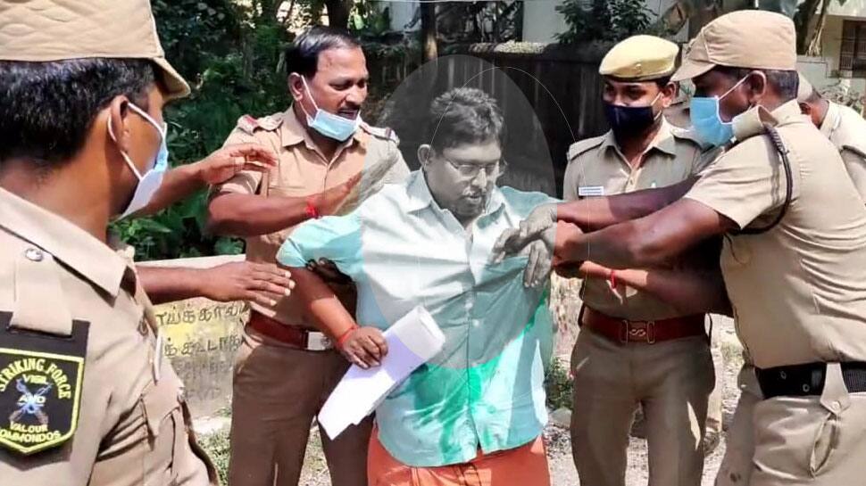 BJP leader has tried to set fire front of Mayiladuthurai district ...