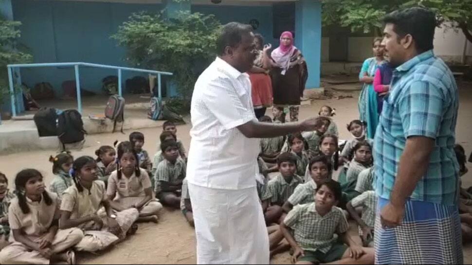 DMK councillor's husband Caught On Camera when attacking a School ...