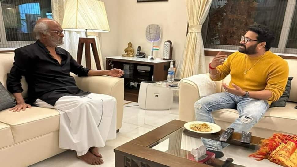 Rajini Met kantara director rishabh shetty | சூப்பர் ஸ்டாரும் ... Rajini Met kantara director rishabh shetty | சூப்பர் ஸ்டாரும் ...