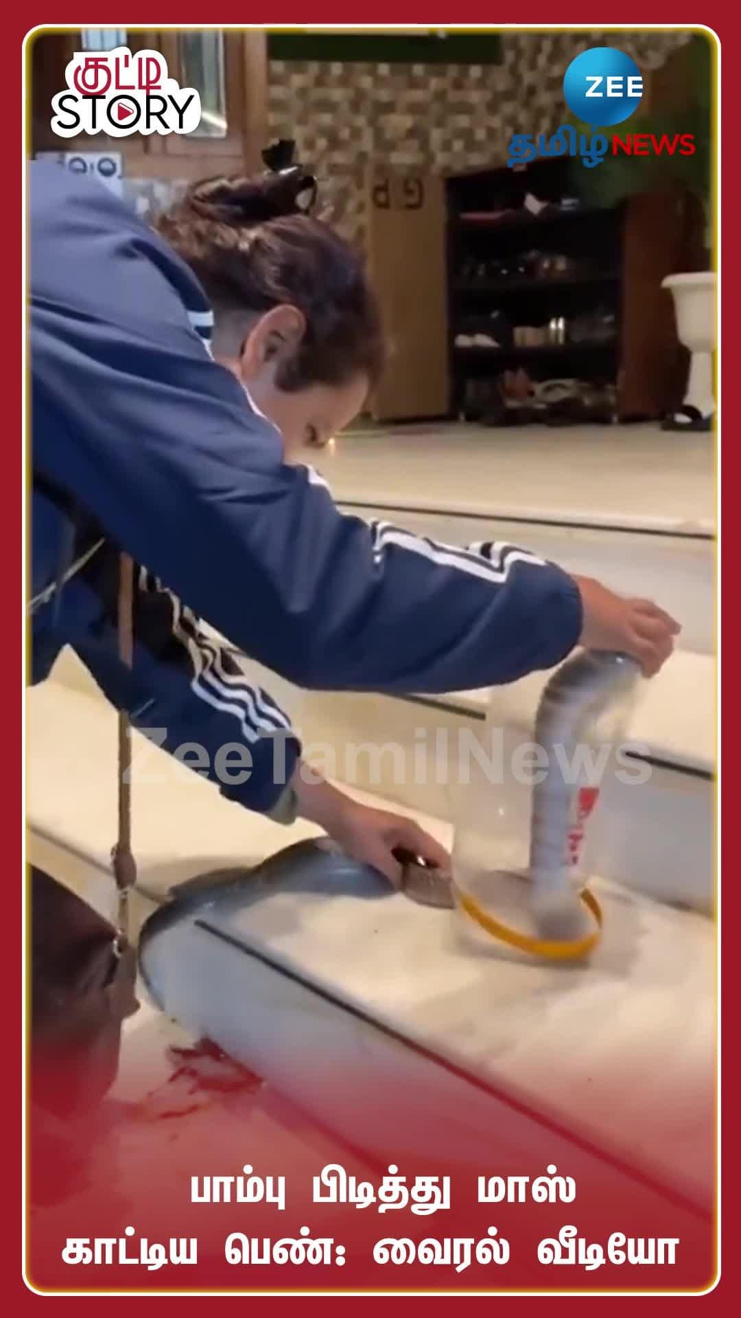 Scary Viral Video: Girl Catches Dangerous Snake by Hand | பாம்பு ...