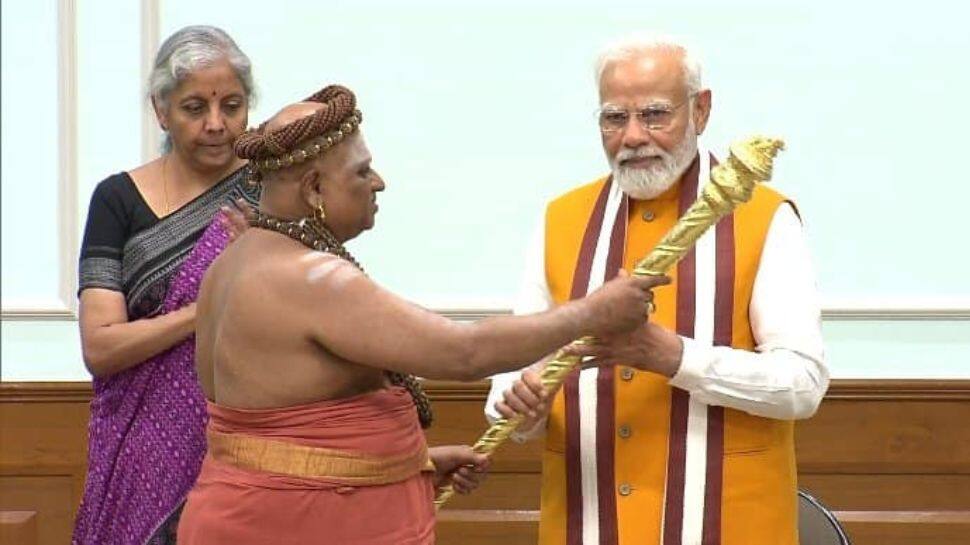 new Parliament building inauguration Adheenams hand over Sengol to PM ... new Parliament building inauguration Adheenams hand over Sengol to PM ...