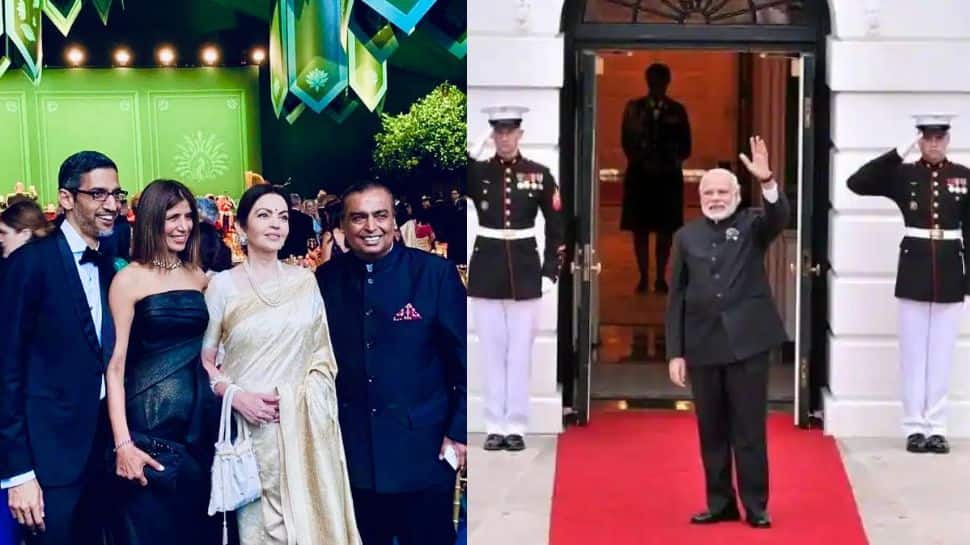 Mukesh Ambani And Sunder Pichai With Prime Minister Modi At White House ...