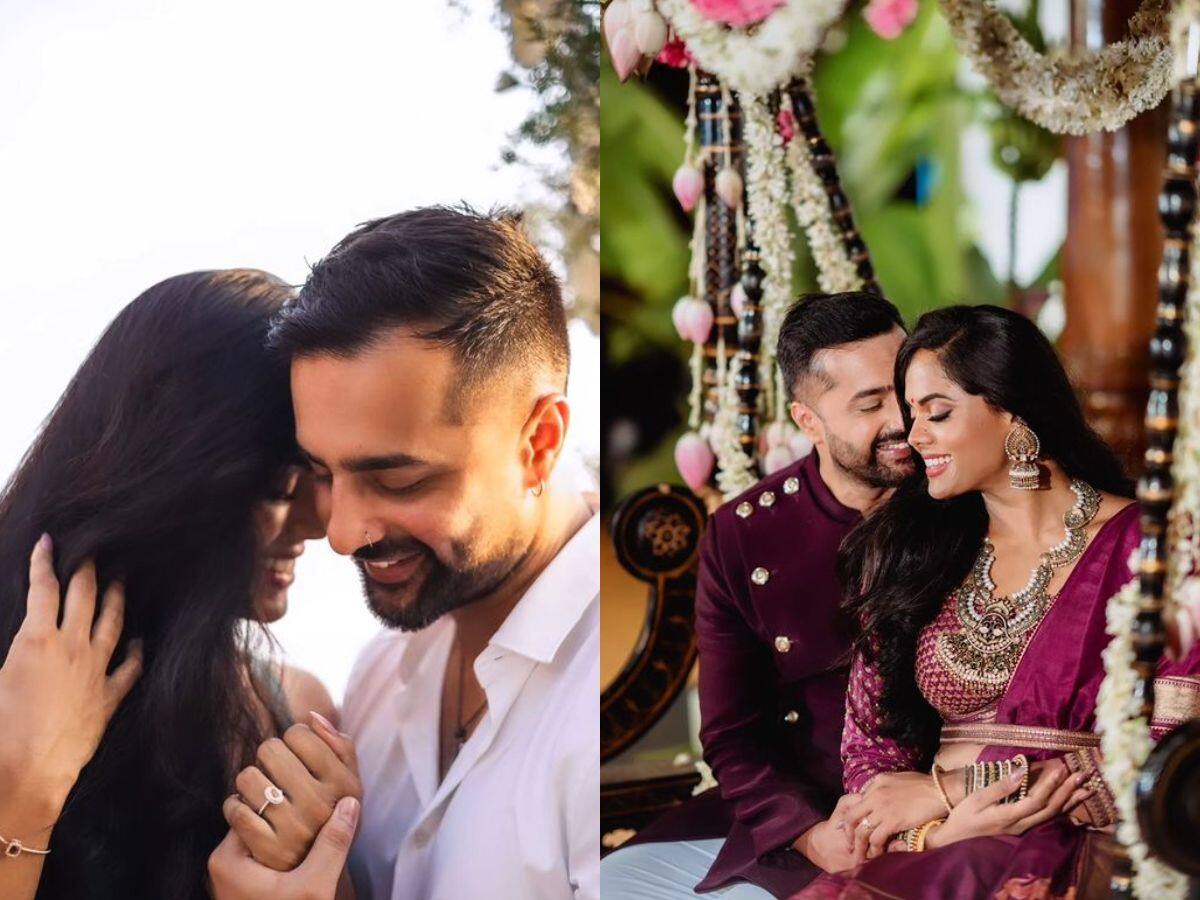 Actress Karthika Nair Rohit Menon Engagement Photos Check Here | வருங்கால கணவரின் புகைப்படங்களை ...