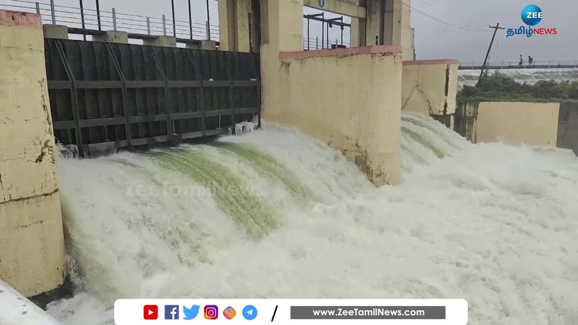 Chennai Puzhal lake water release | சென்னை புழல் ஏரியில் 3,000 கன அடி ...