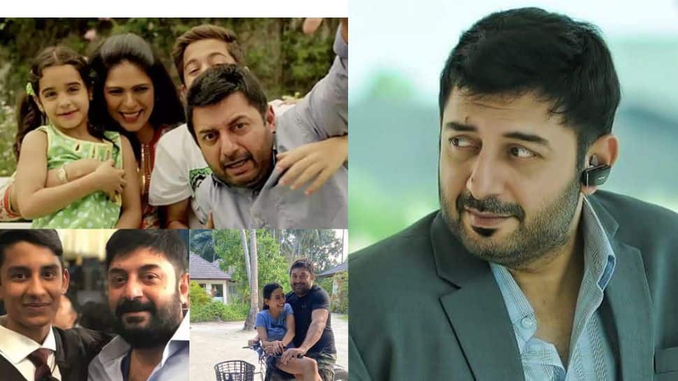 Actor Arvind Swamy With His Son Rudra Daughter Adhira Photos See Latest ...