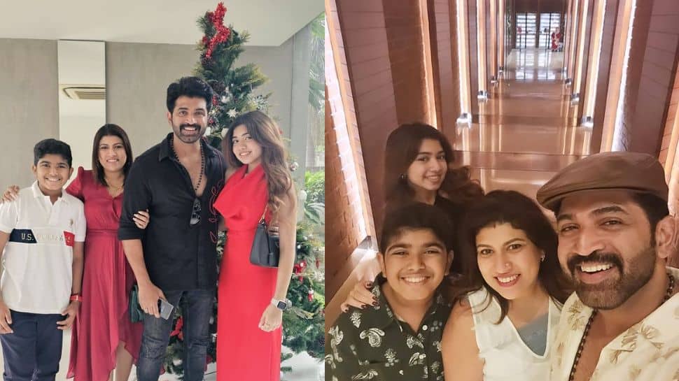Actor Arun Vijay Celebrating Christmas 2024 With His Daughter Purvi And ...