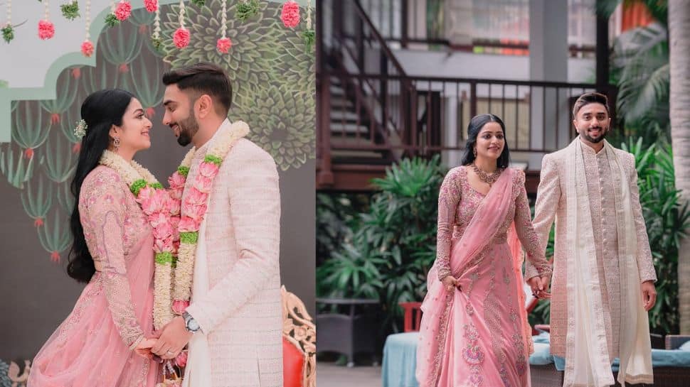 Thegidi Movie Actress Janani Iyer Engagement Photos With Sai Roshan Shyam Who Is A Pilot Know ...