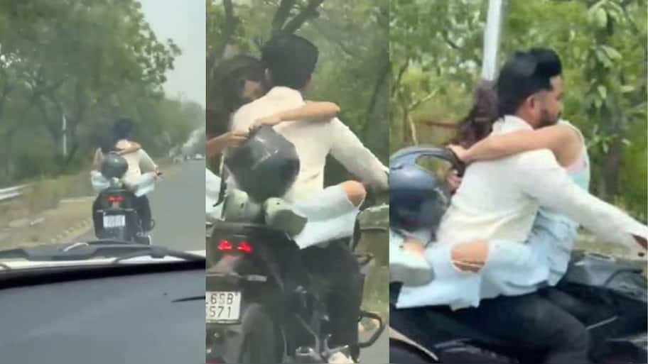 Watch Video Noida Couple Fined By Police For Violating Traffic Rules By ...
