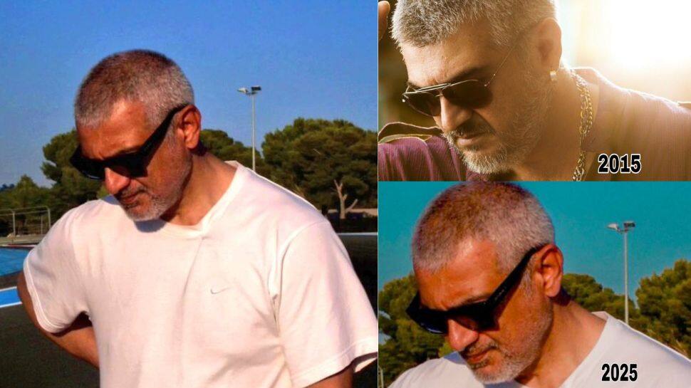 Latest Photos Of Actor Ajith Kumar With Bald Hair Cut And Lean Body For ...
