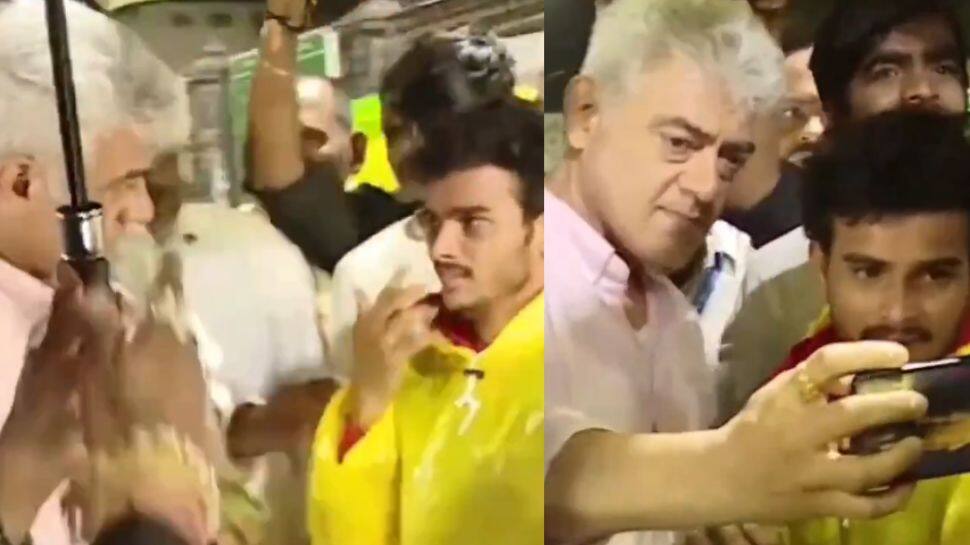 Watch Actor Ajith Kumar Taking Selfie Outside Tirupati Temple With Fan ...