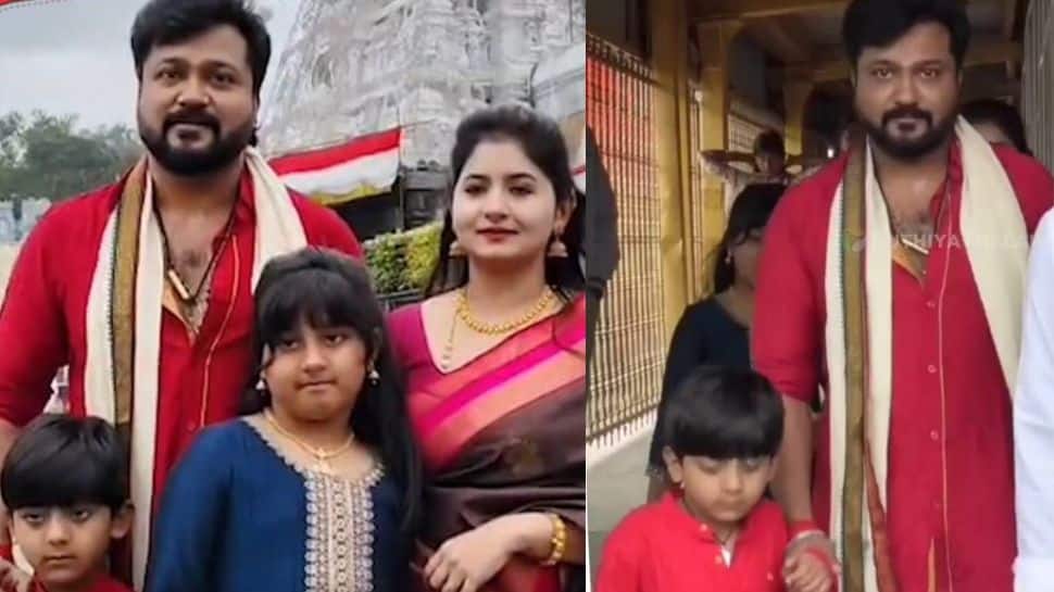 Actor Bobby Simha And Reshmi Menon With His Son And Daughter In ...