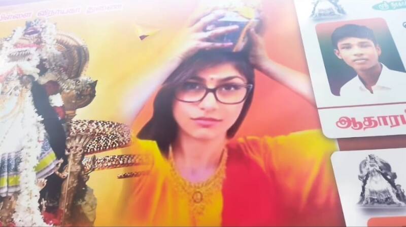 Mia Khalifa Ex Adult Movie Actress Picture In Kancheepuram Amman Temple ...